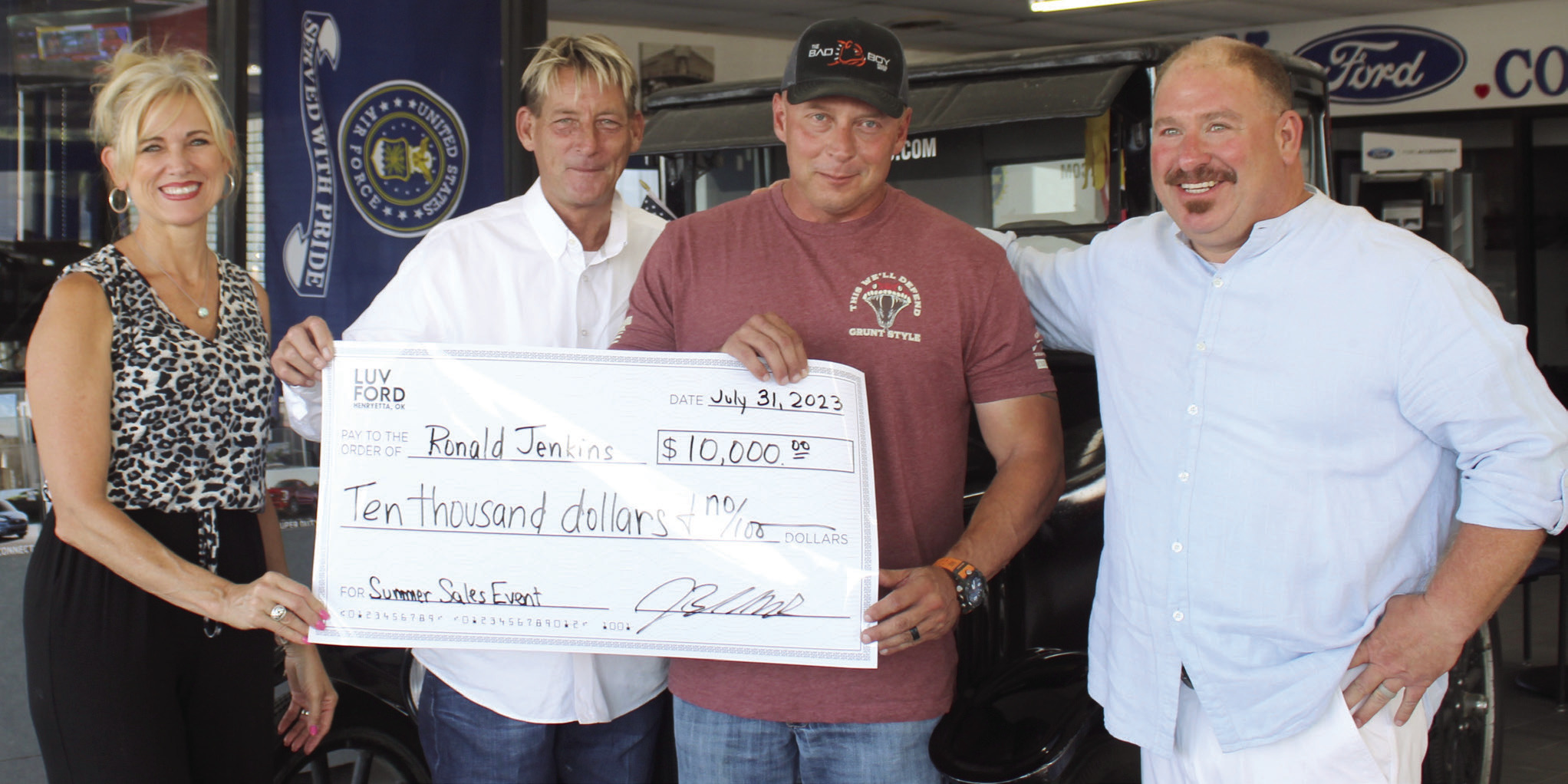 Luv Ford gives away big money