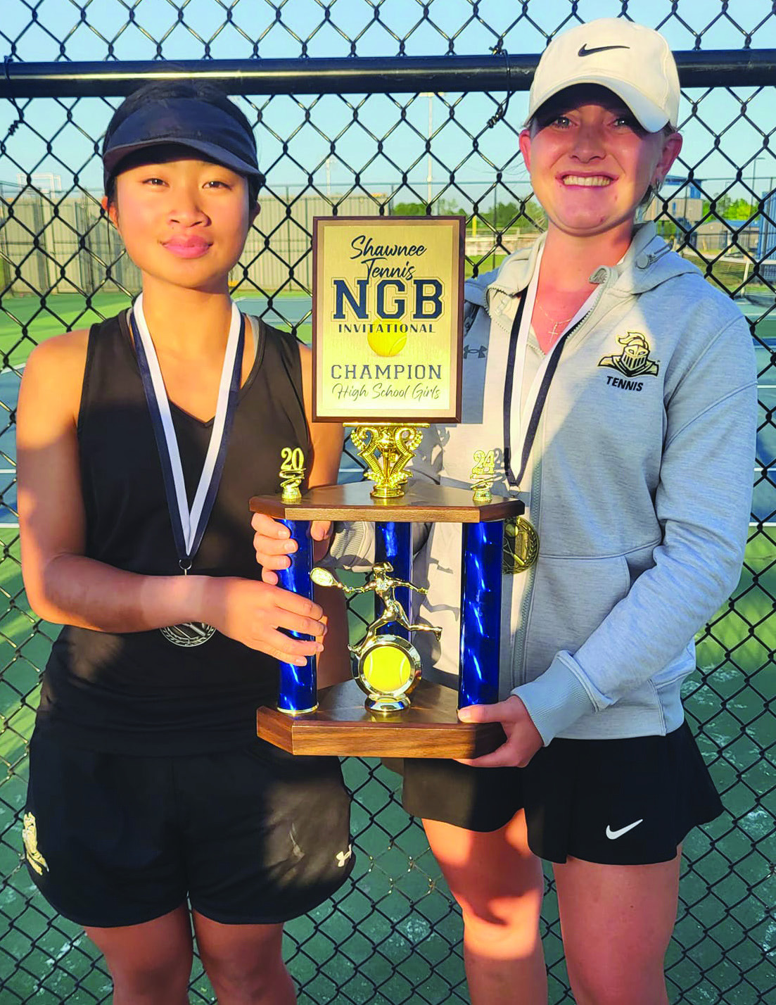 Lady Knights Tennis Team Wins Shawnee Invitational