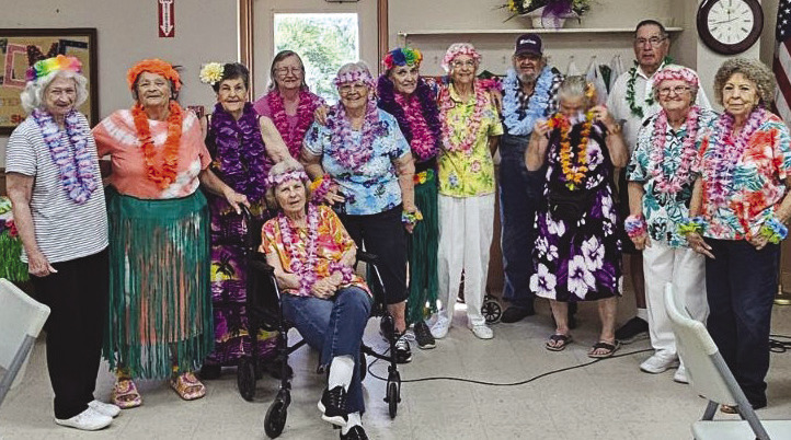 Henryetta Senior Center Holds Hawaiian Luau Party