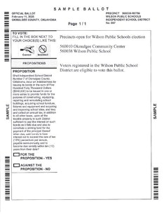 Sample ballots available